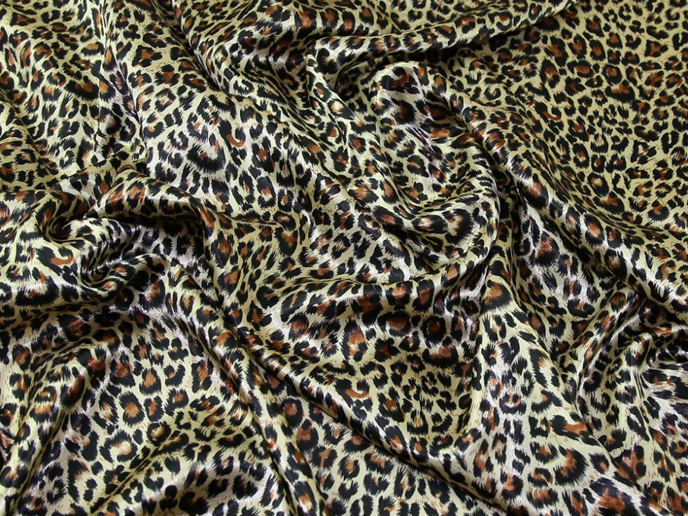 Satin Leopard Animal Print Dress Fabric (ASP-Leopard-Wine-M) | eBay