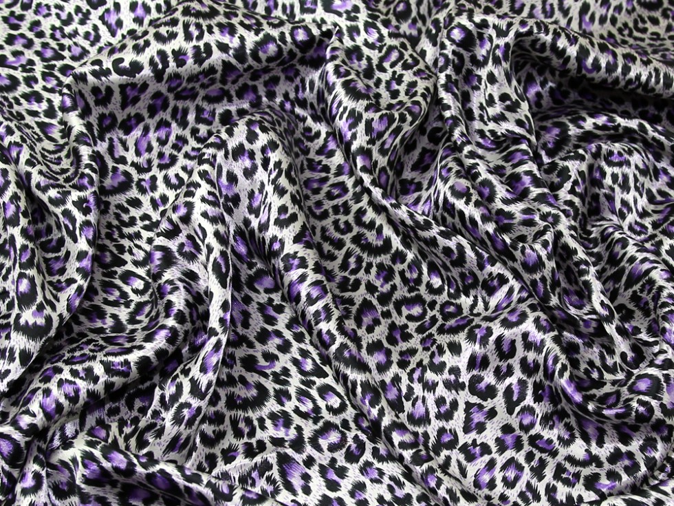 Satin Leopard Animal Print Dress Fabric (ASP-Leopard-Wine-M) | eBay
