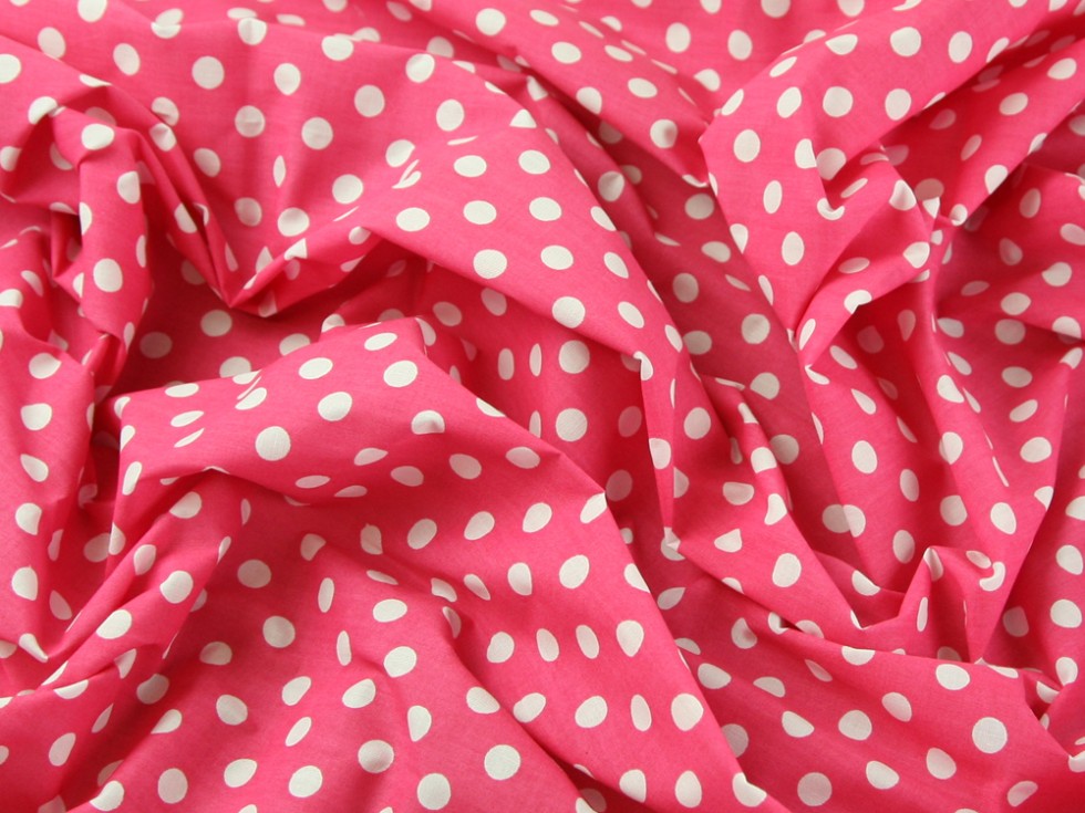 10mm Spotty Polka Dot Print Polycotton Dress Fabric (Design-1419-M) | eBay