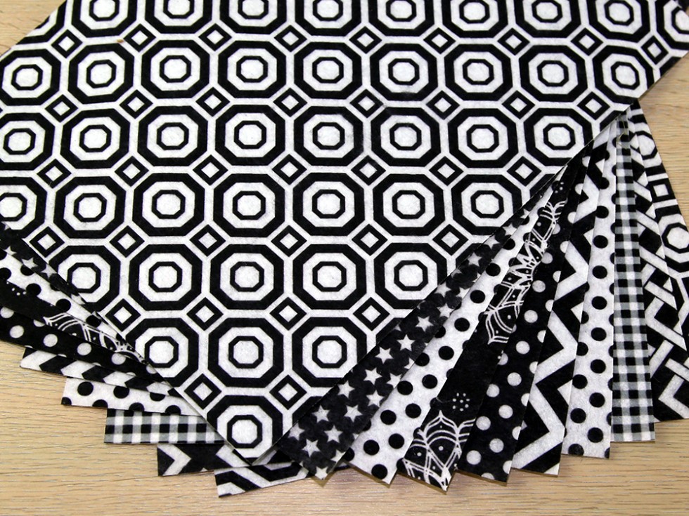 Camelot Fabrics Patterned Soft Craft Felt Assortment Pack - per sheet ...