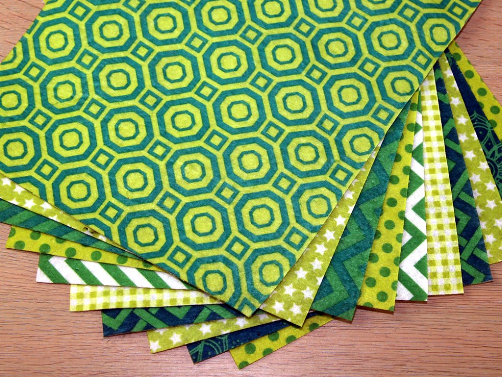 Camelot Fabrics Patterned Soft Craft Felt Assortment Pack - per sheet ...